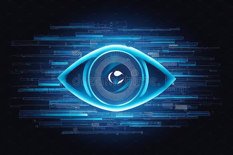 Human Eye with Cyber Technology Eye Panel Concept, Man Eye and High ...