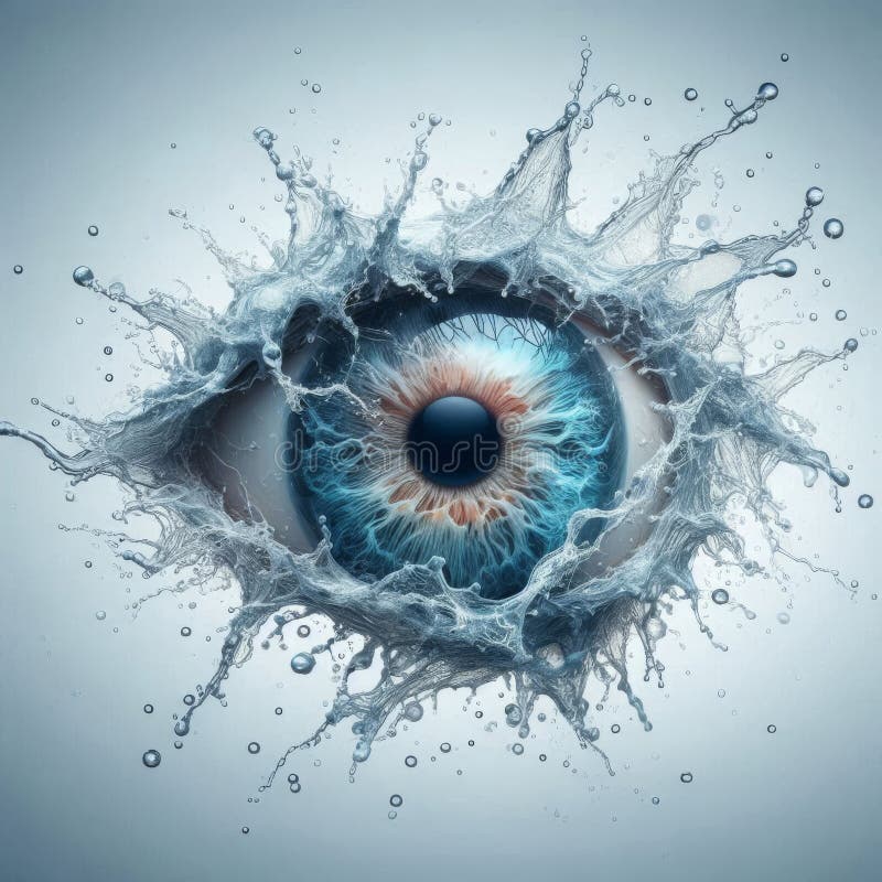 Water Eye Concept stock illustration. Illustration of design - 328628083