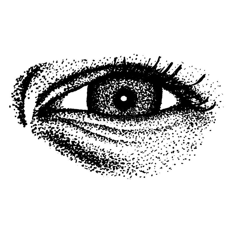 The Human Eye is Drawn Dots Stock Vector - Illustration of abstract ...