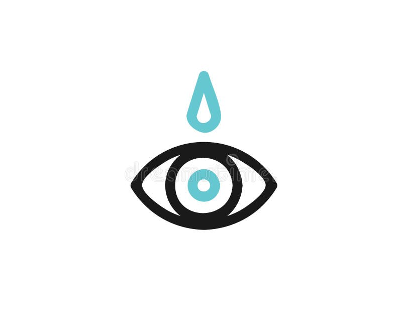 Human Eye and Eye Drops. Improve Eyesight. Symbol Stock Vector ...