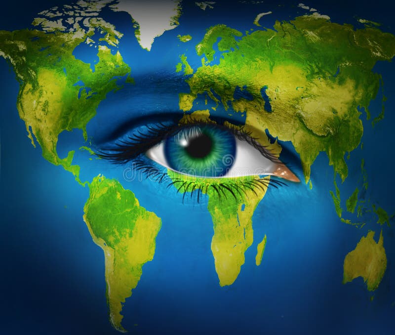 Planet earth and human eye stock photo. Image of fantasy - 22529620