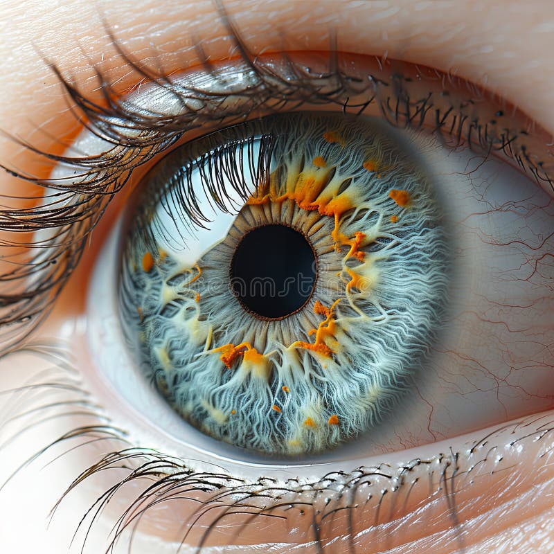 A Human Eye in Front of a White Background, in the Style of Light Green ...