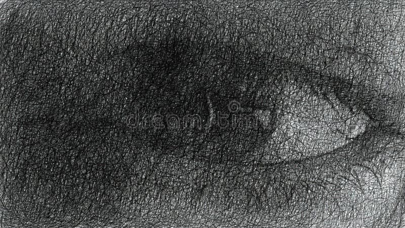 Human Eye Hand Draw Digital Art Illustration Stock Illustration ...