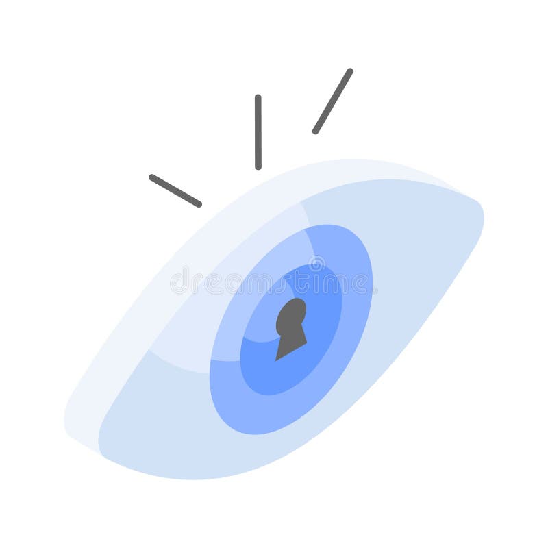 Human Eye Having Keyhole Concept Vector of Secure Monitoring Stock ...