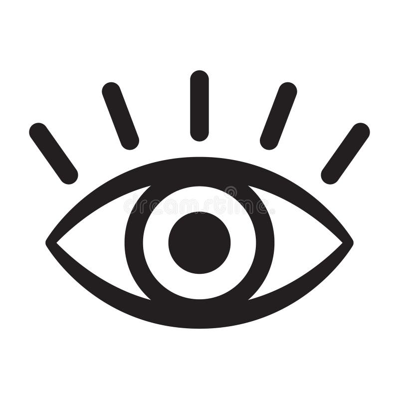 Human Eye Icon, Eyeball Icon. Stock Vector - Illustration of medicine ...