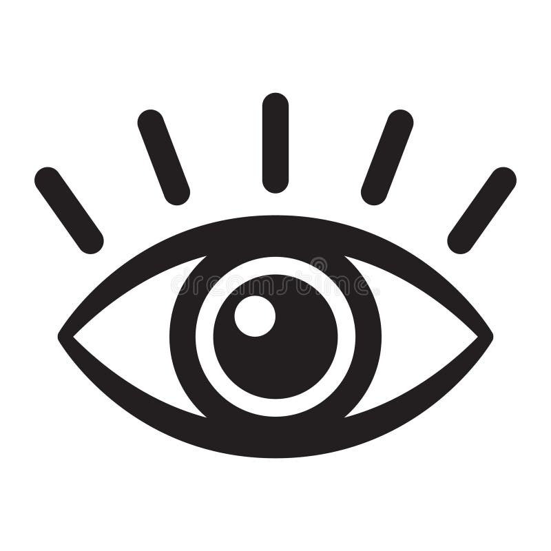Human Eye Icon, Eyeball Icon. Stock Vector - Illustration of look ...