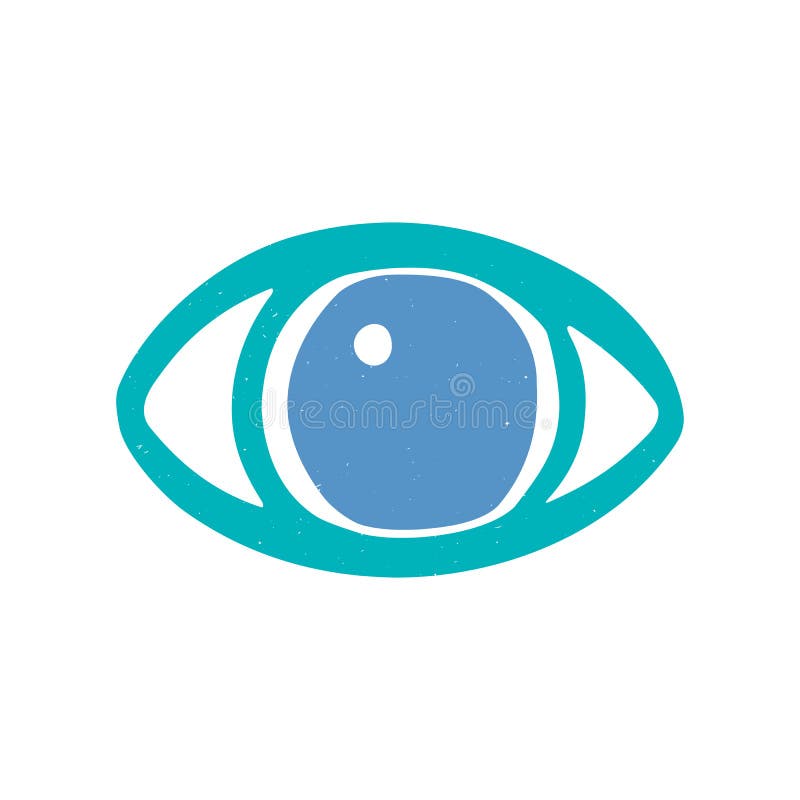 Human Eye Icon. Hand Drawn Optical Symbol Stock Illustration ...