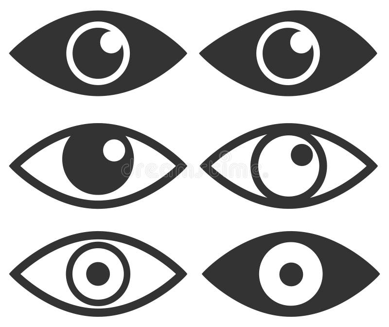 Human Eye. Human Eye Icon Isolated on a White Background Stock ...