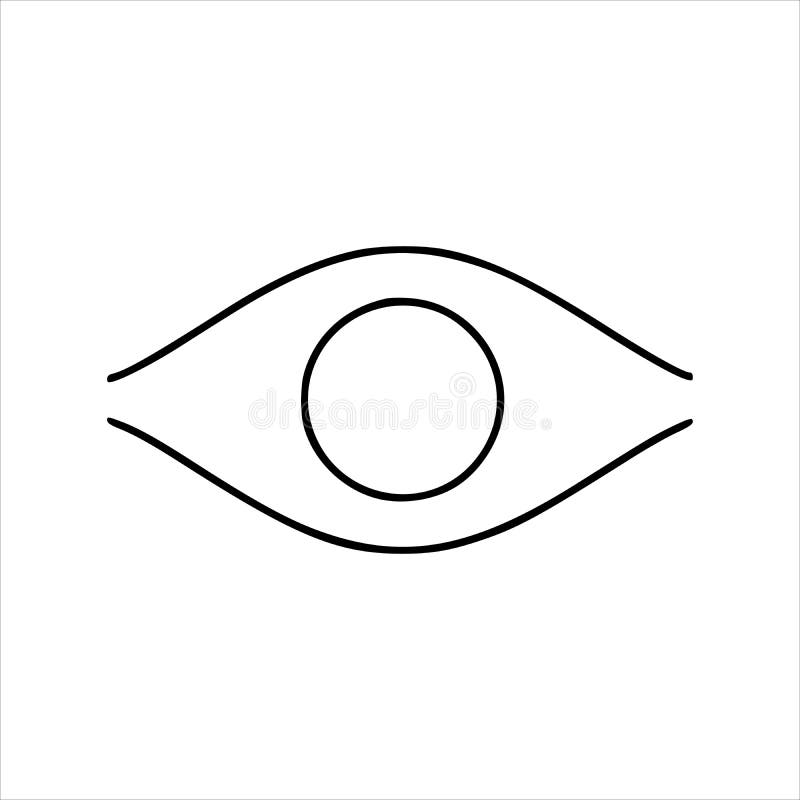 Human Eye Icon. Outline Human Eye Vector Icon for Web Design Isolated ...