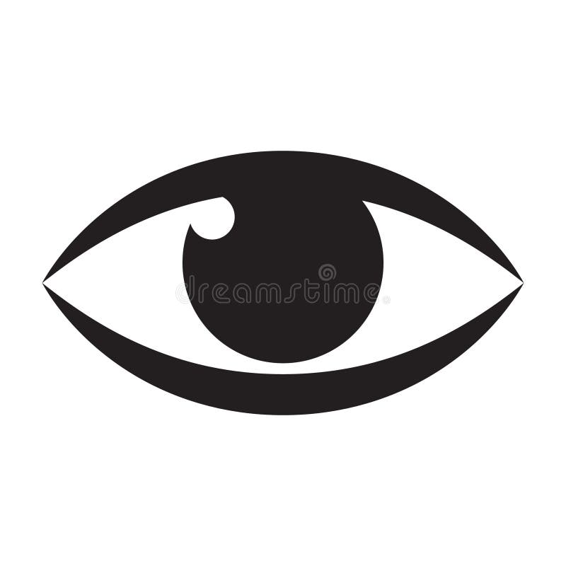 Human Eye Icon. Vision Symbol. Stock Illustration - Illustration of ...