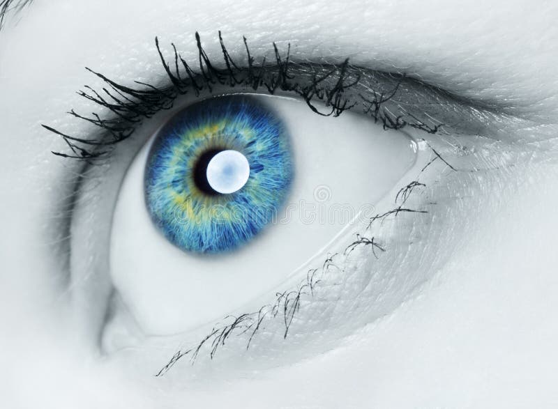Frozen Woman S Eye Covered in Frost Stock Photo - Image of adult, model ...