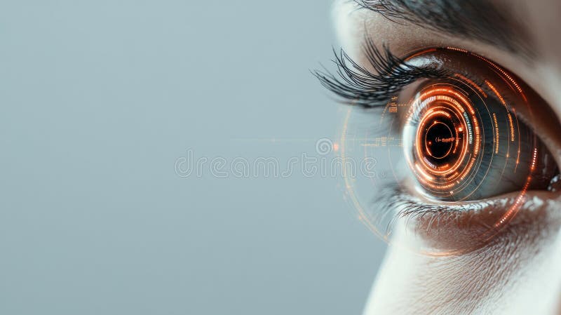 A Human Eye Integrates Digital Elements, Showcasing the Fusion of ...