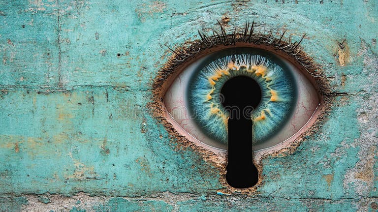Human Eye with Keyhole Pupil Stock Illustration - Illustration of ...