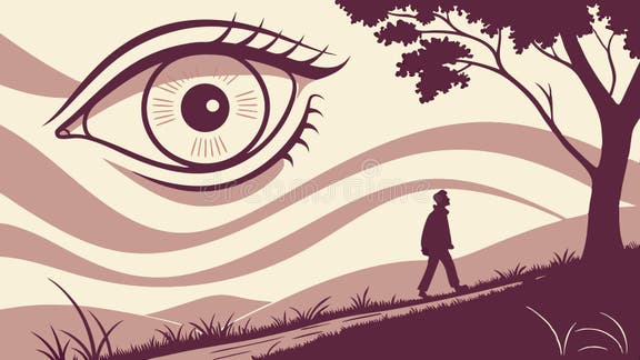 Human Eye with Landscape Reflection, Perspective and Vision Concept ...