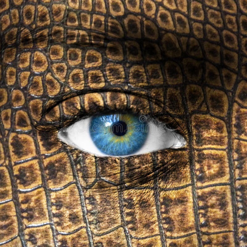 Human Eye with Lizard Skin Texture - Mutation Concept Stock Photo ...