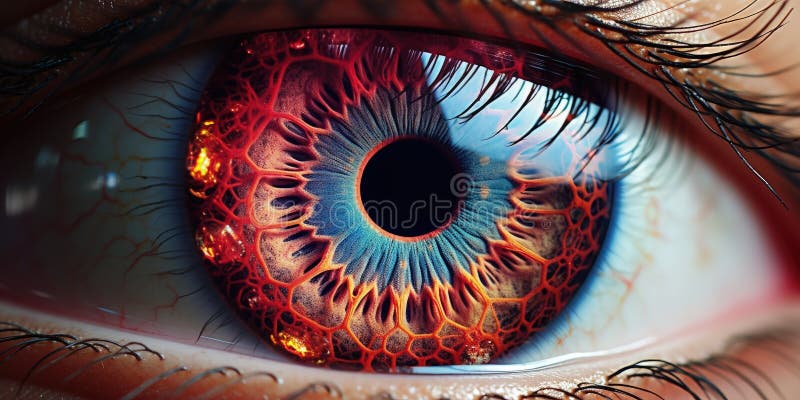 Close-up shot of human eye stock illustration. Illustration of ...