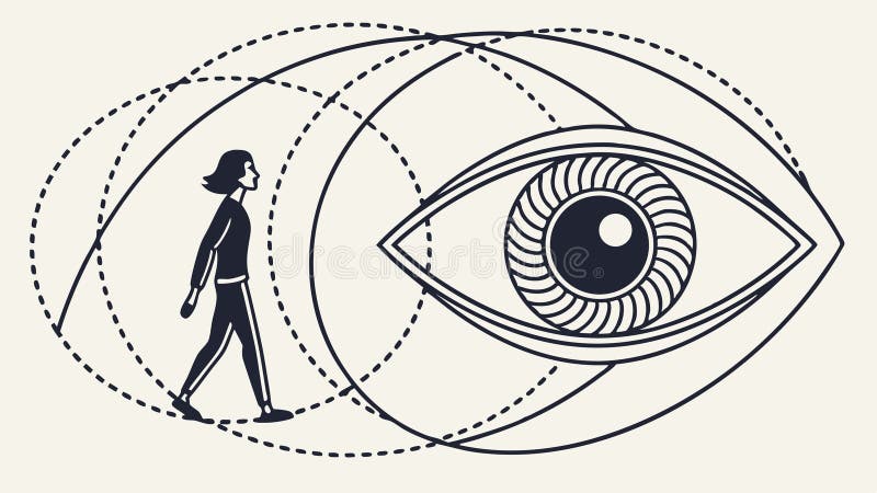 Human Eye with Network, Vision Technology Insight Vector, Vector Design ...