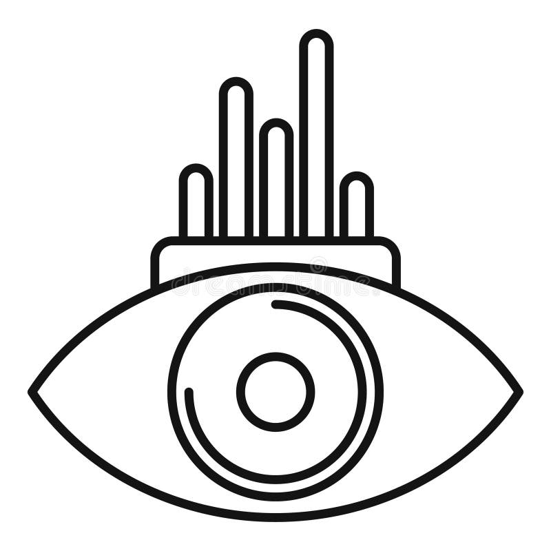 Human Eye Observing Growing Bar Chart Representing Business Analysis ...
