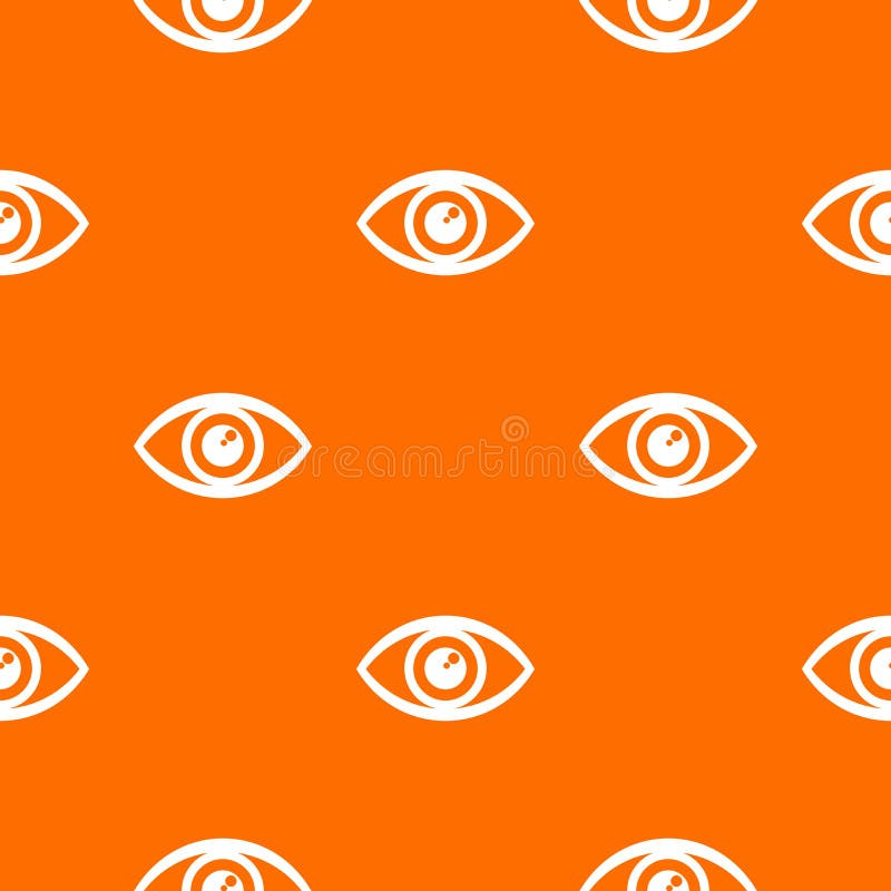 Human Eye Pattern Vector Orange Stock Vector - Illustration of ...