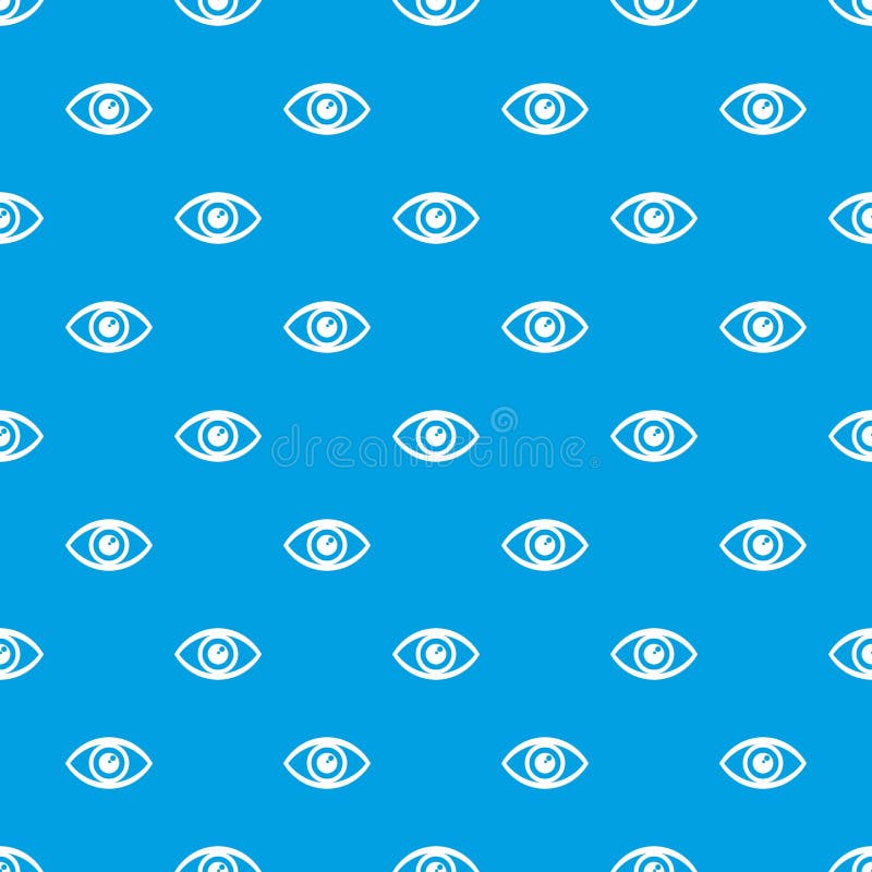 Human Eye Pattern Vector Seamless Blue Stock Vector - Illustration of ...