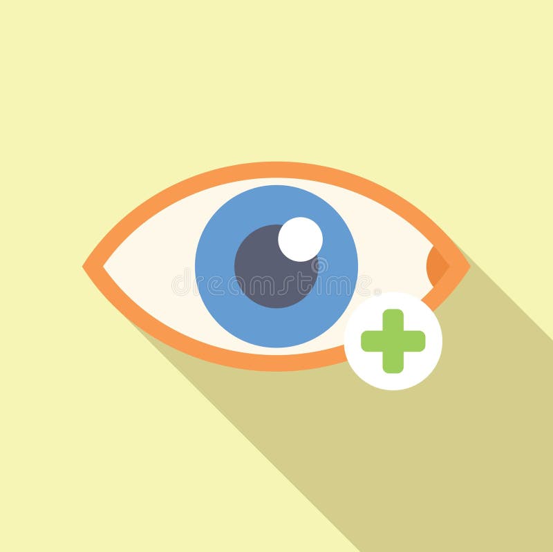 Human Eye with Plus Sign Showing Concept of Good Vision Stock Vector ...