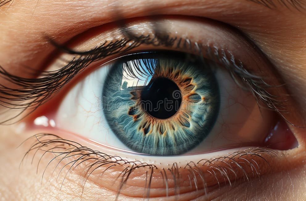 Human eye pupil close up stock illustration. Illustration of medical ...