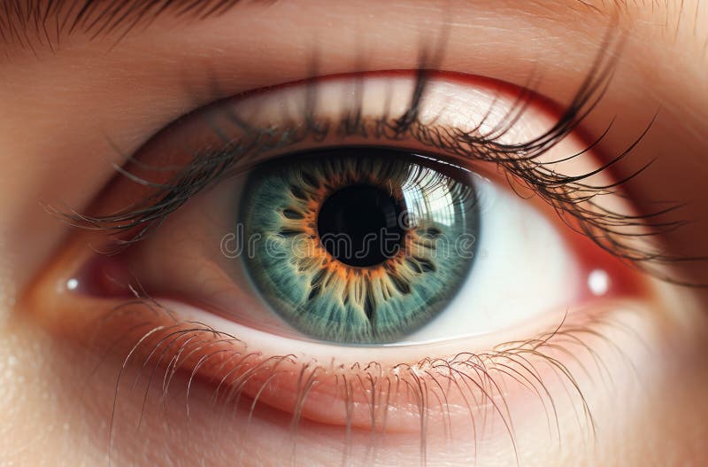 Human eye pupil close up stock illustration. Illustration of close ...