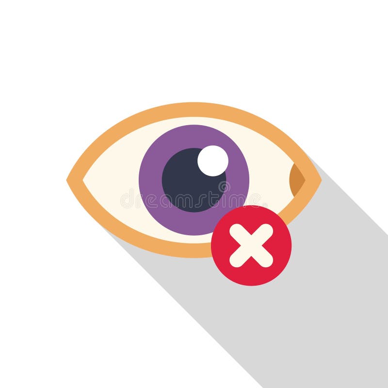 Human Eye with Red Cross Showing No Looking Sign Stock Illustration ...