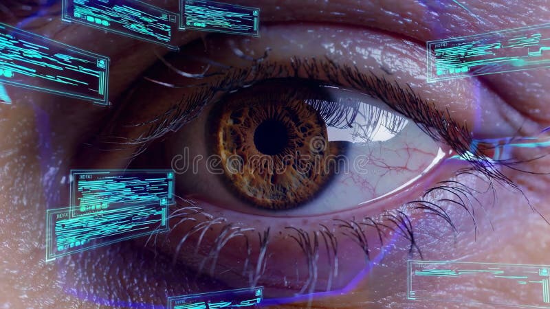 Human Eye Revealing Advanced Technological Visualization, Streaming ...