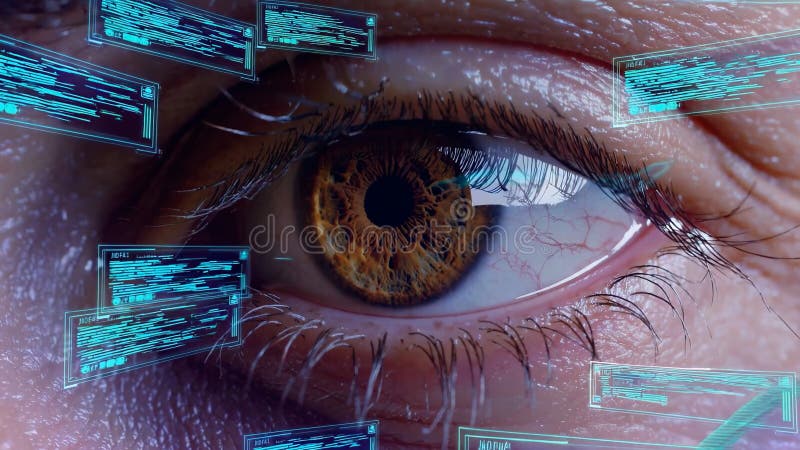 Human Eye Revealing Advanced Technological Visualization, Streaming ...