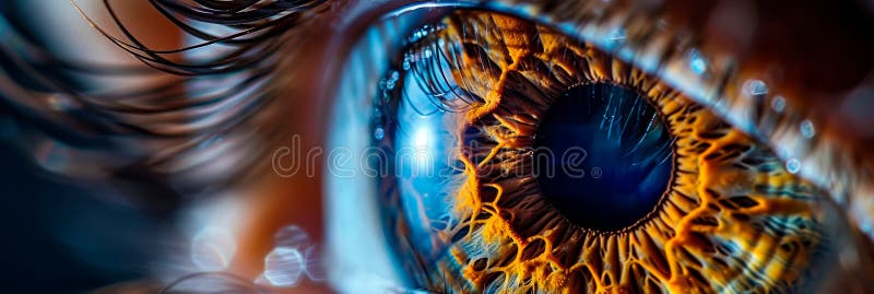 Human Eye, Revealing the Intricate Patterns of the Iris and the ...