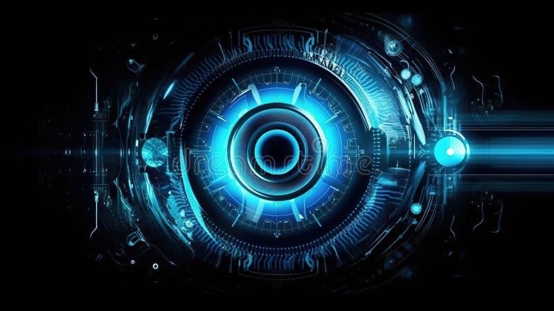 Human Eye with Scan for Identification. Stock Illustration ...