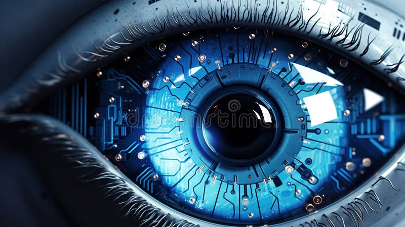 Human Eye with Scan for Identification. Stock Illustration ...