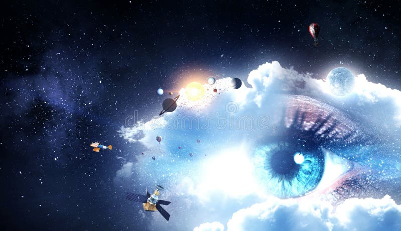 Human Eye and Space. Elements of this Image Furnished by NASA Stock ...