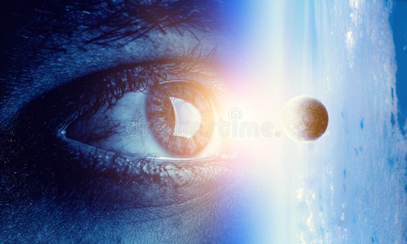 Human Eye and Space. Elements of this Image Furnished by NASA Stock ...