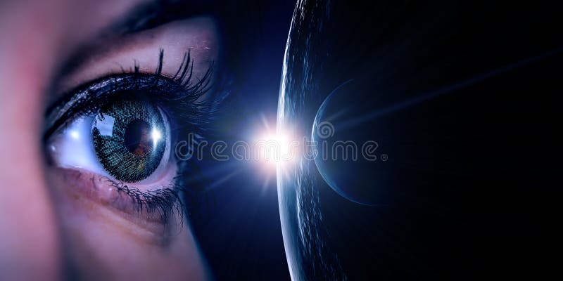 Human Eye and Space. Elements of this Image Furnished by NASA Stock ...