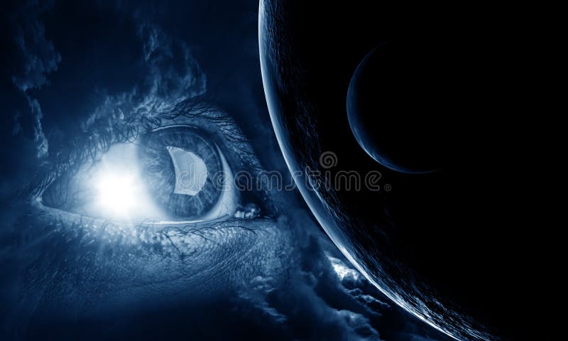 Human Eye and Space. Elements of this Image Furnished by NASA Stock ...