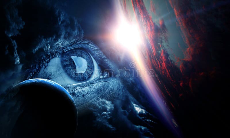 Human Eye and Space. Elements of this Image Furnished by NASA Stock ...