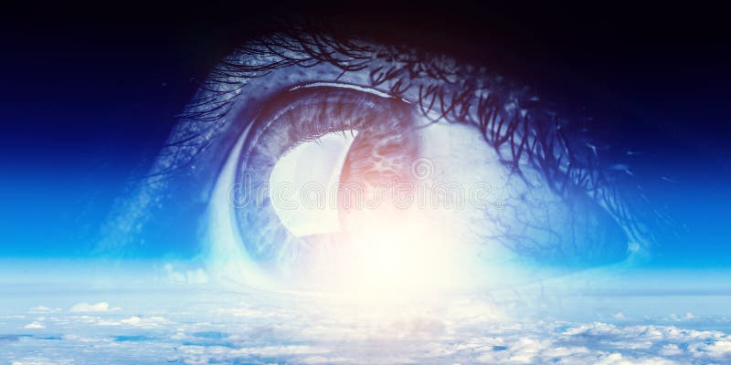 Human Eye and Space. Elements of this Image Furnished by NASA Stock ...