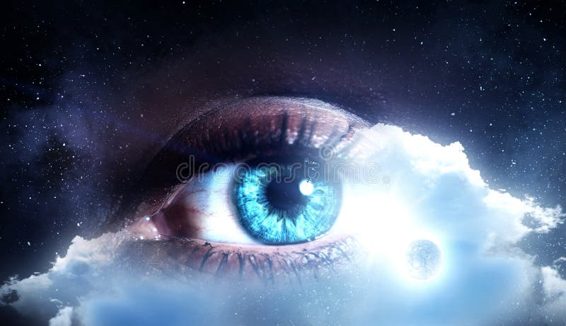 Human Eye and Space. Elements of this Image Furnished by NASA Stock ...