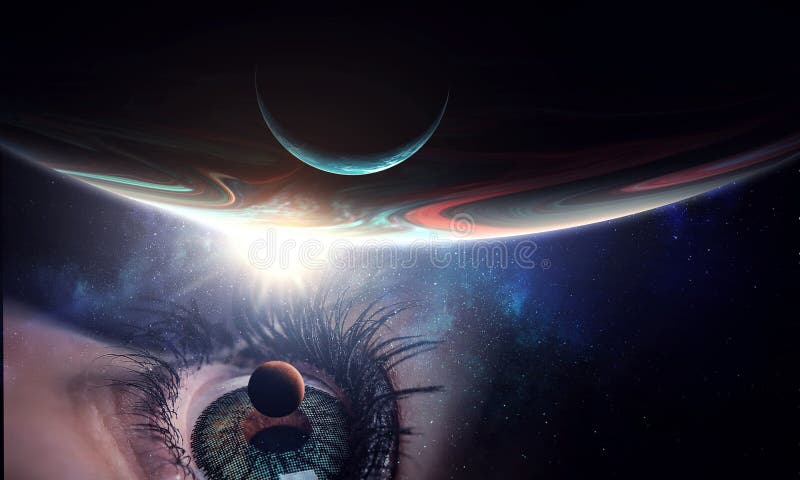 Human Eye and Space. Elements of this Image Furnished by NASA Stock ...