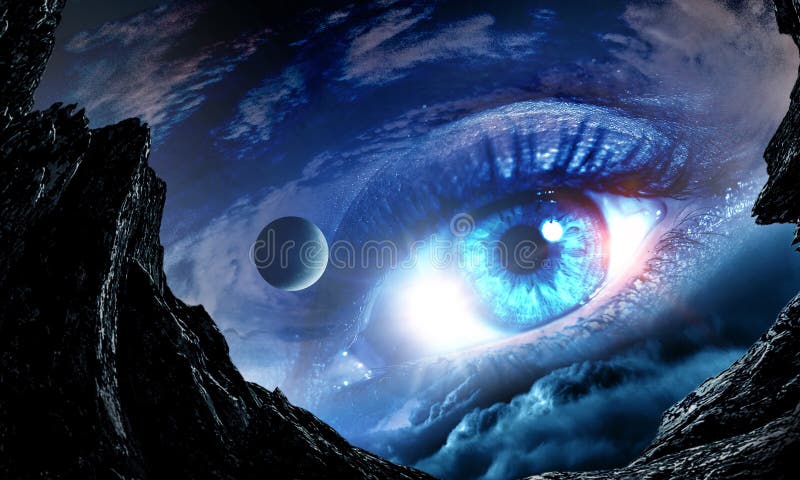 Human Eye and Space. Elements of this Image Furnished by NASA Stock ...
