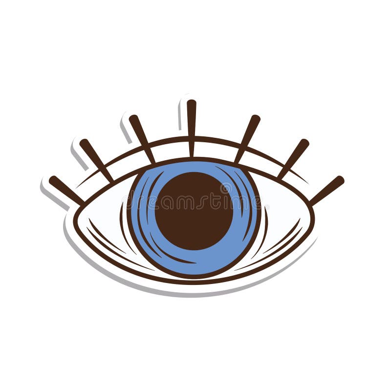 Human eye sticker stock vector. Illustration of beauty - 221505733