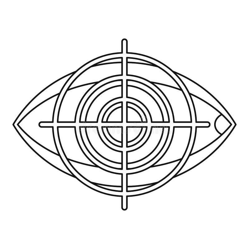 Human Eye Target Icon Outline Style Stock Illustrations – 96 Human Eye ...