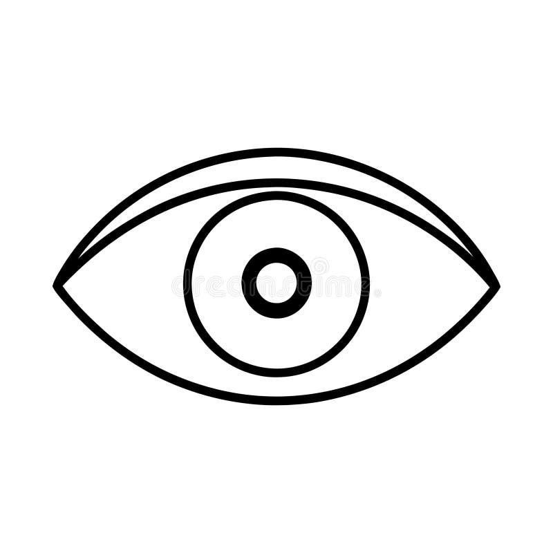 Human Eye View Icon Vector Illustration Stock Vector - Illustration of ...