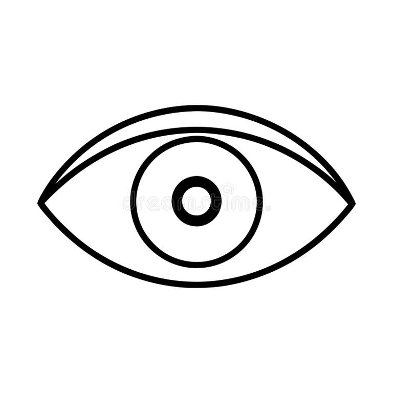 Human Eye View Icon Vector Illustration Stock Vector - Illustration of ...