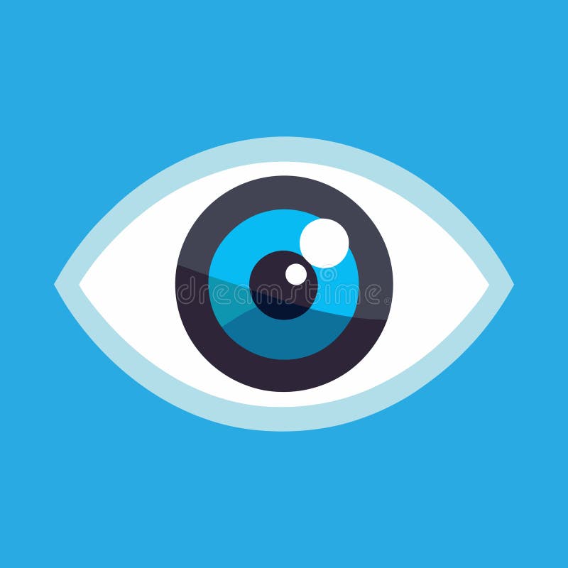 Human Eye View Icon Vector Illustration Stock Vector - Illustration of ...