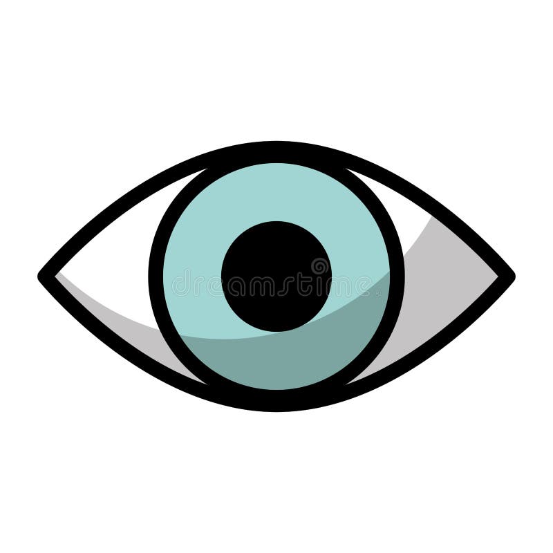 Human Eye View Isolated Icon Stock Vector - Illustration of eyesight ...