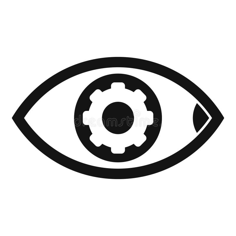 Human Eye Watching with Gear Mechanism for Vision Concept Stock Vector ...
