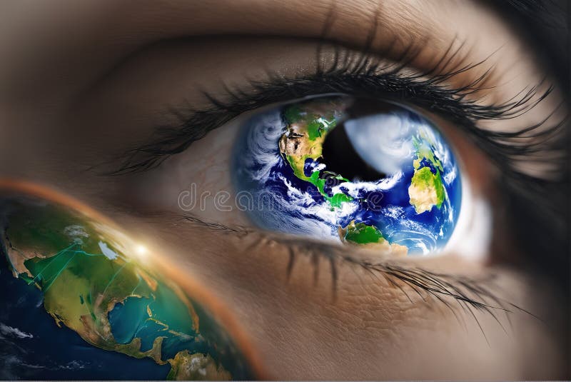 Eyes world map stock illustration. Illustration of digital - 17086084